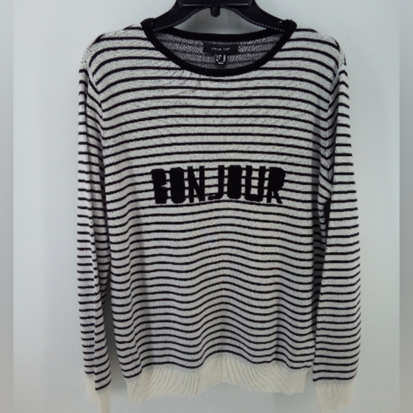 Atmosphere | Tops | Atmosphere Bonjour Cotton Blend Striped Sweater ...